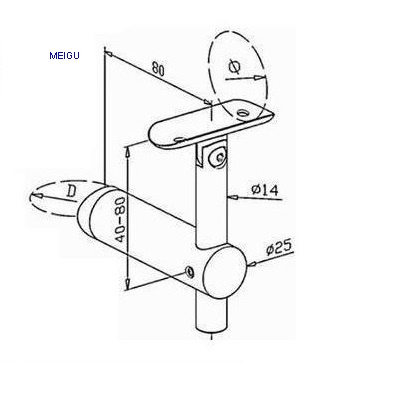 Adjustable round-round tube mount bracket